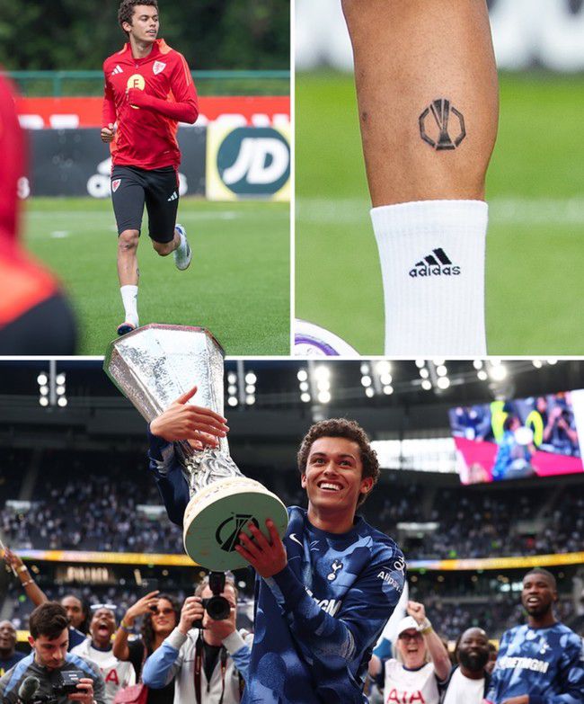 얼마나 좋았으면...'UEL 우승 주역' 존슨, 다리에 유로파리그 로고 문신했다! : ZUM 뉴스