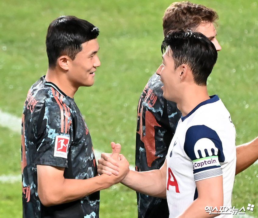 韓 축구, 세계 최초 역사 쓴다! 손흥민+김민재 한솥밥→공·수 에이스 같이 뛰나…"토트넘 KIM 영입 관심, 선수도 EPL서 뛰고 싶어해" : zum 뉴스