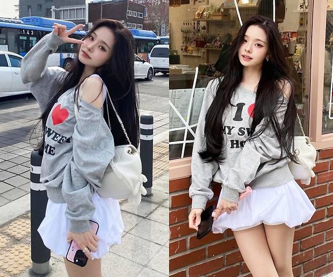 프리지아, ‘163cm 42kg’ 종로 들썩인 인형 비주얼! 러블리 원숄더 미니룩 : ZUM 뉴스