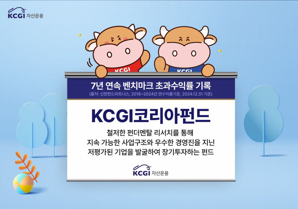 KCGI자산운용 'KCGI코리아', 대표적 장수펀드, 작년 약세장에도 12% 수익 : ZUM 뉴스