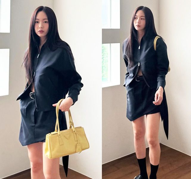 ‘168cm·49kg’ 9등신 명품 비율! 92년생 대세 배우, 지퍼 열린 시크美 미니룩 : ZUM 뉴스