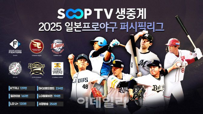 SOOP, 日프로야구 '2025 퍼시픽 리그' 국내 무료 생중계 : ZUM 뉴스