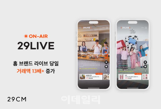 29CM “홈 브랜드 맞춤형 라이브, 일 거래액 13배↑” : ZUM 뉴스