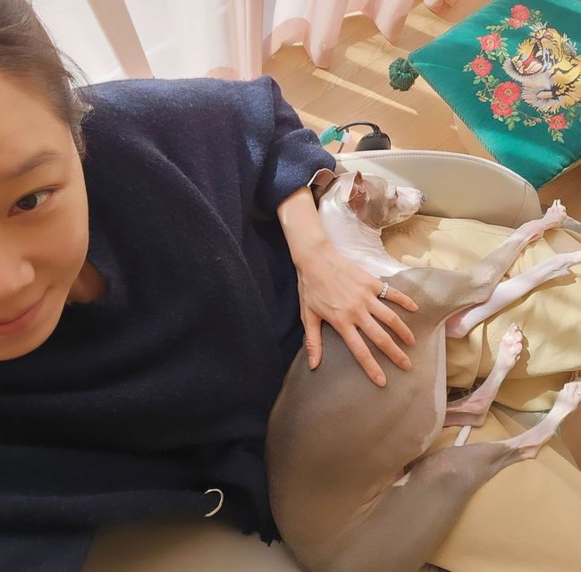 공효진, ♥케빈오 질투나겠네! 7kg이 다리 위에? "염치 없이" : ZUM 뉴스