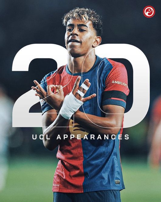 야말, UCL 역사 바꿨다...BVB전 선발 출전으로 '만 17세 270일' 최연소 챔스 20경기 출전 : zum 뉴스