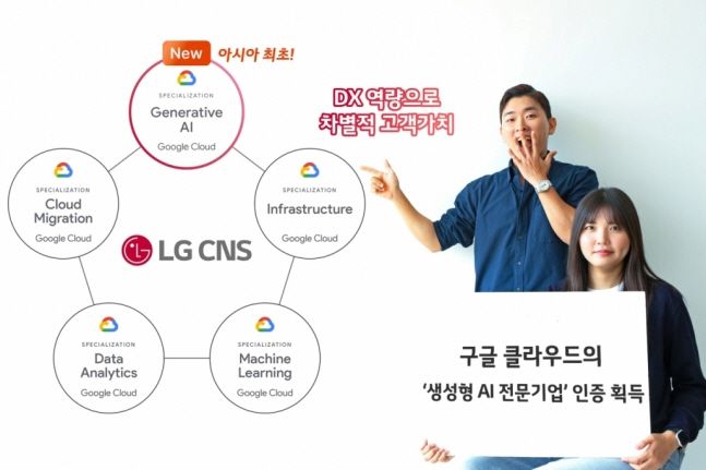 LG CNS, 구글 생성형 AI 인증 아시아 최초 획득 : zum 뉴스