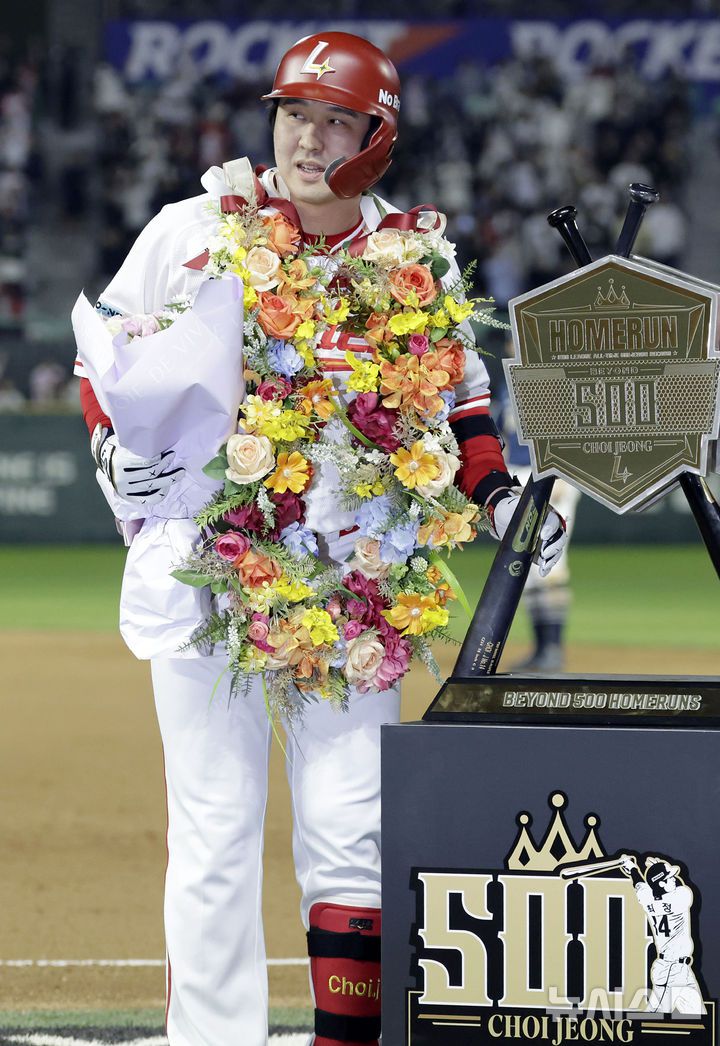 SSG 최정, 사상 첫 통산 500홈런…한화, 두산에 져 13연승 좌절(종합) : zum 뉴스