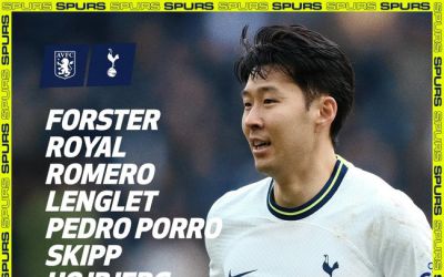 [EPL 라인업] '손흥민 선발' 토트넘, 빌라전 명단 공개 : ZUM 뉴스