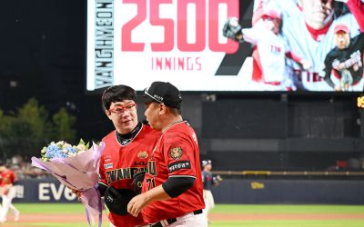 양현종 'KBO 역대 두 번째 2500이닝 돌파'[포토] : ZUM 뉴스