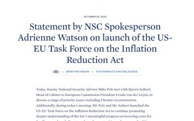 美, EU와도 '전기차 차별' IRA TF 가동 "우려 논의할 것" : ZUM 뉴스