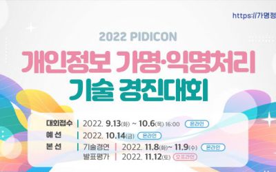 KISA, 2022년 개인정보 가명·익명처리 기술 경진대회 개최 : ZUM 뉴스