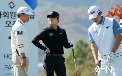 [mhn포토] 조우영-김민규-장유빈 'KPGA 영건 한 조로~'