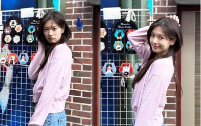 정소민, 여전히 로코퀸! ‘귀염뽀짝’ 러블리한 스웨터-데님 스커트룩 : ZUM 뉴스