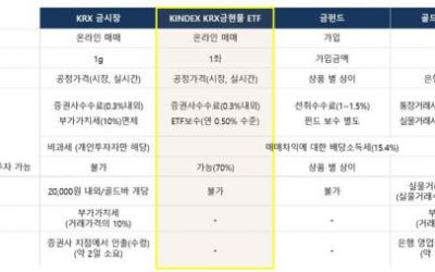 퇴직연금 계좌로 투자 가능… ‘KINDEX KRX금현물 ETF’ 오는 15일 상장 : ZUM 뉴스