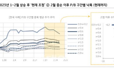 "PBR 0.4~0.8배 기업은 조정시 추가매수 필요" : ZUM 뉴스