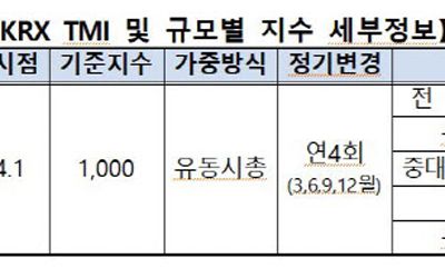 거래소, 韓 증시 '통합' 지수 'KRX TMI' 오는 13일 공개 : ZUM 뉴스