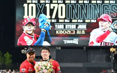 [사진]양현종,'KBO리그 최초 10년 연속 170이닝 투구 달성' : ZUM 뉴스