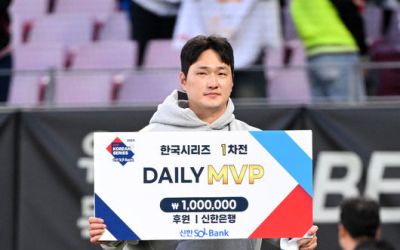 [사진]전상현,'한국시리즈 1차전 MVP' : ZUM 뉴스