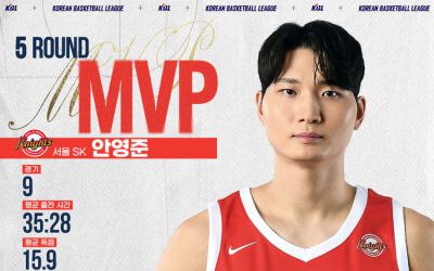 ‘정규 MVP 후보’ SK 안영준, 5라운드 MVP…이번 시즌 국내 선수 처음 : ZUM 뉴스
