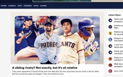 "내 여동생이랑 사귄다고?" 이정후-고우석, MLB 홈페이지 장식 : ZUM 뉴스
