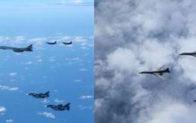 미·일, 북 ICBM 발사 맞대응…B-1B 폭격기 출격해 연합훈련 : ZUM 뉴스