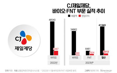 바이오 발목 잡힌 CJ제일제당, '알짜' FNT에도 역부족 : ZUM 뉴스