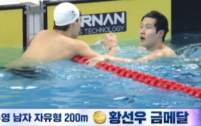 [영상] 황선우 대회 신기록 금메달! 이호준 개인 최고 기록 동메달! [아시안게임 수영 남자 자유형 200m 결승] : ZUM 뉴스