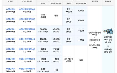 SKT 6~300GB '0 청년 요금제' 출시…만 34세 이하 대상 : ZUM 뉴스