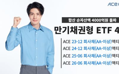 한투운용, 만기채권형ETF 4종 순자산액 4000억 돌파 : ZUM 뉴스