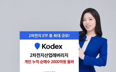 ‘KODEX 2차전지레버리지 ETF’ 개인 누적 순매수 2000억 돌파