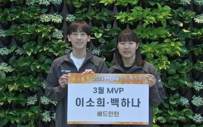 '전영오픈 우승' 이소희·백하나, MBN 여성스포츠대상 3월 MVP : ZUM 뉴스