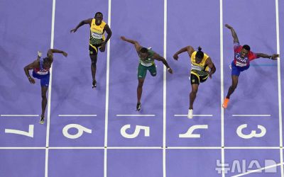 '0.005초 차로 갈린 金' 노아 라일스, 육상 100m 우승[파리 2024] : ZUM 뉴스