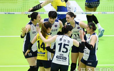 [ST포토] IBK기업은행, 승리 해보자~ : ZUM 뉴스